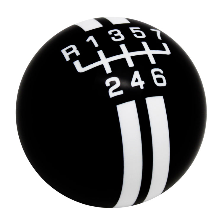 Black / White 7 Speed Rally Stripe Shift Knob for Fanatec H Pattern Sh ...